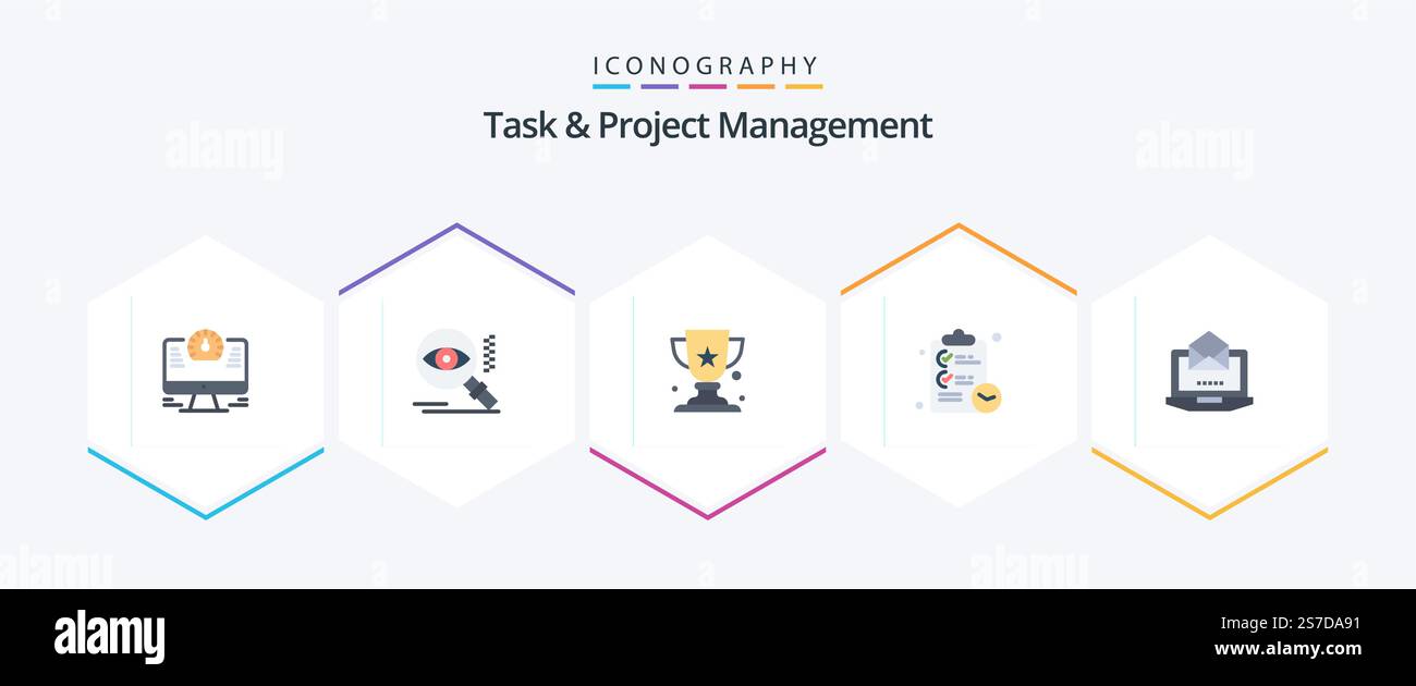 Task And Project Management 25 Flat icon pack including mail. server ...