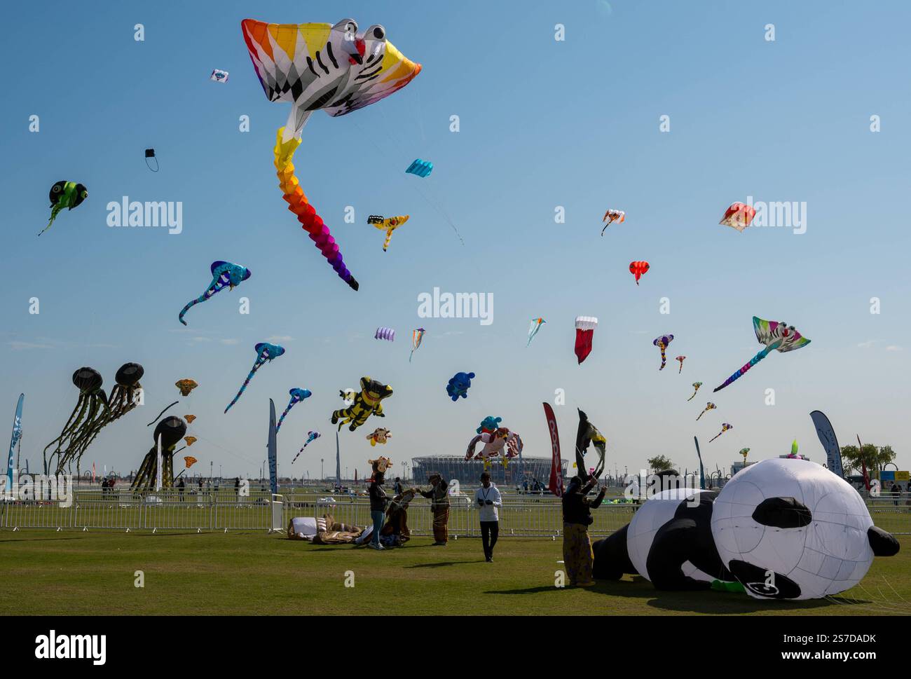 QATAR KITE FESTIVAL 2025 Participants are flying their kites in doha ...
