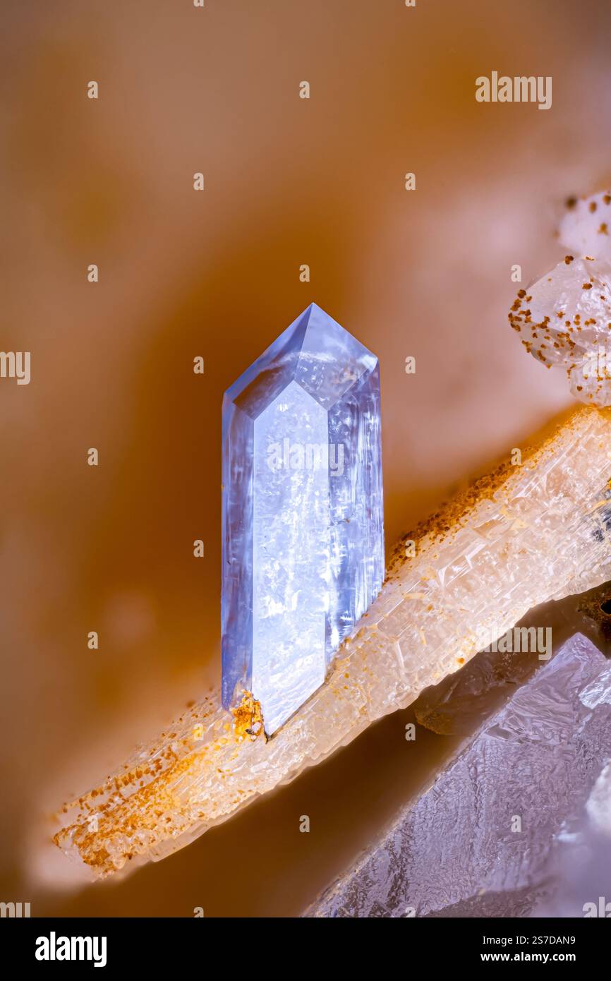 Blue Scorodite crystal. Specimen from clara mine, oberwolfach, Germany ...