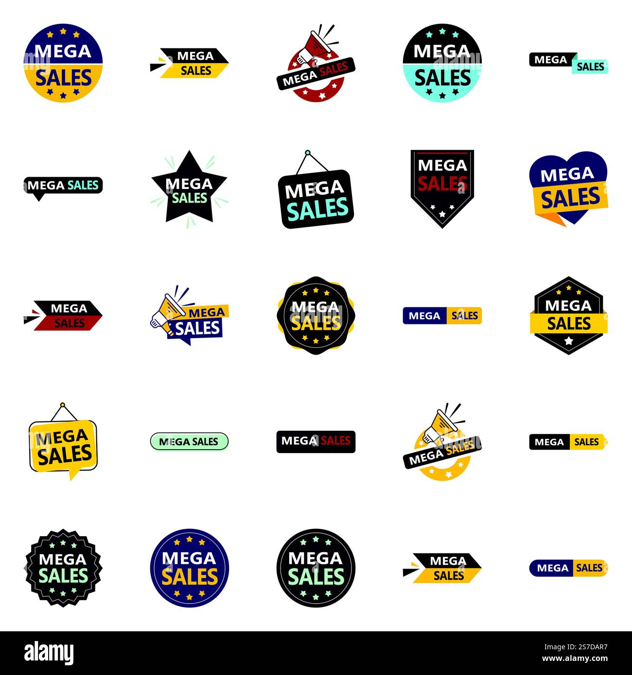 Mega Sale 25 Professional Vector Banners for Your Next Marketing Campaign Stock Vector Image ...