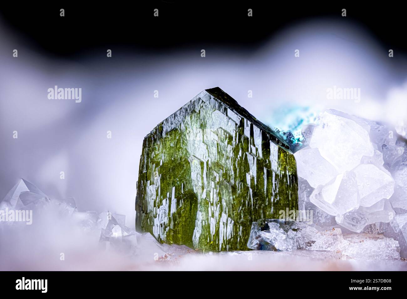 Green Olivenite. Specimen from clara mine, oberwolfach, Germany. Micro ...