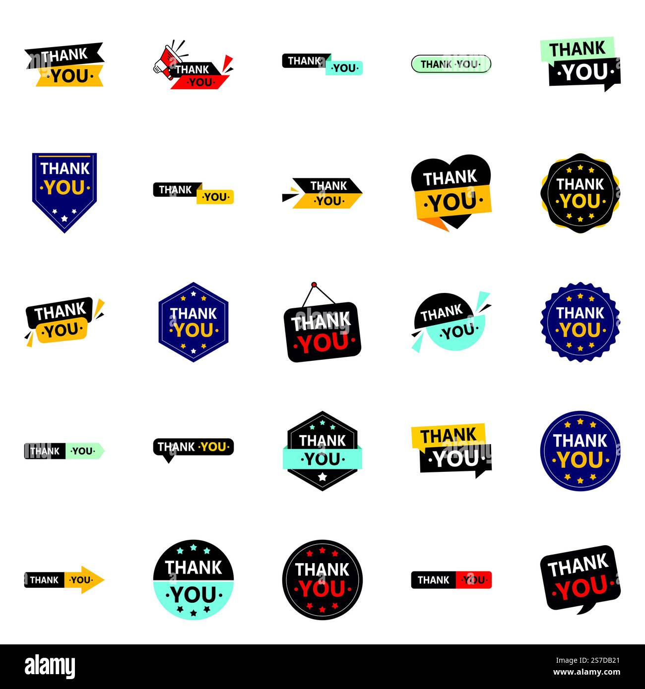 25 Unique Vector Designs for Thank You Cards Stock Vector Image & Art ...