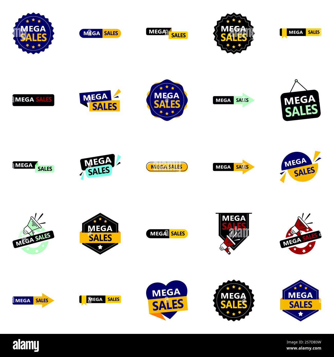 25 Dynamic Vector Designs in the Mega Sale Pack Elevate Your Promotions ...