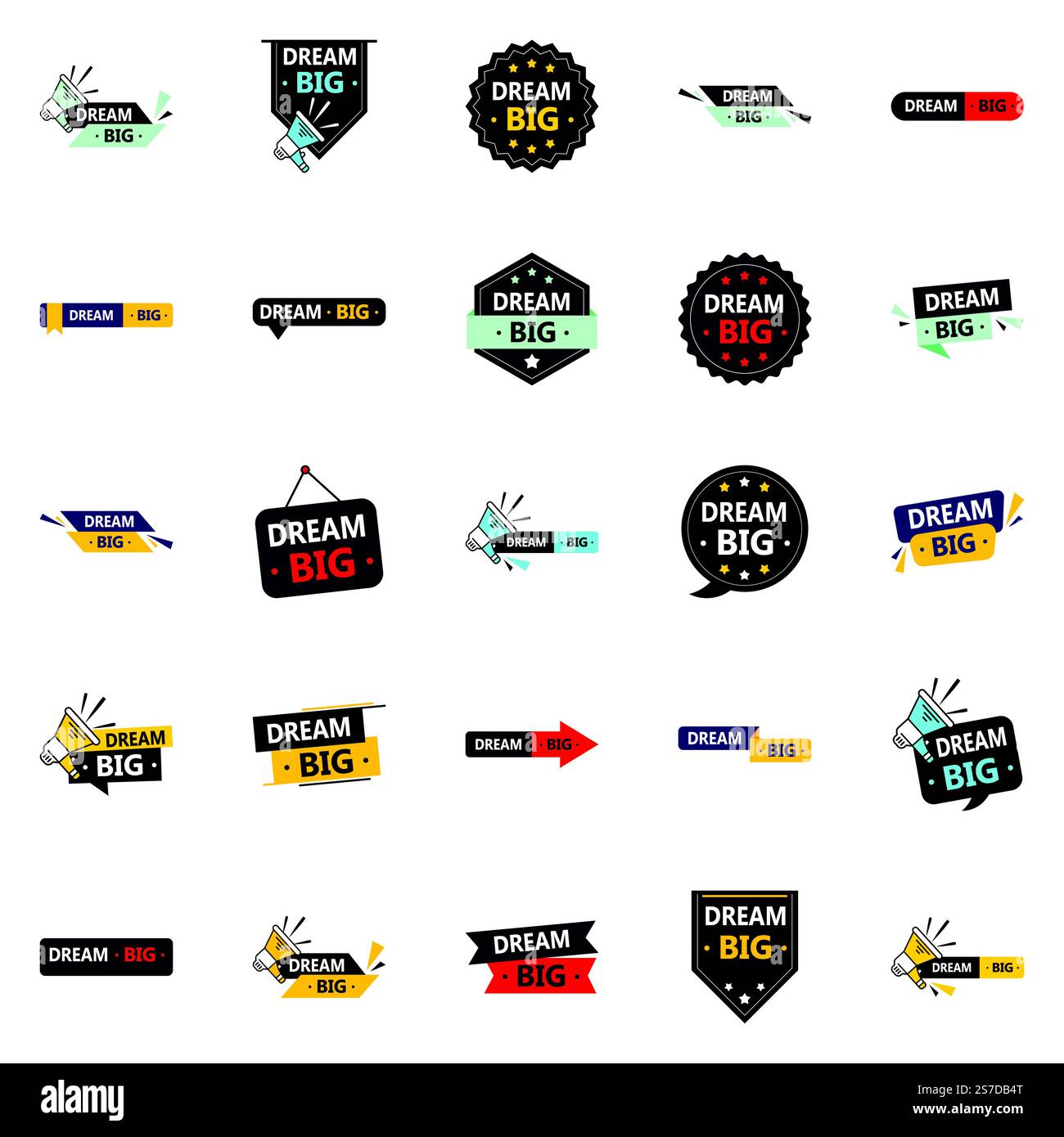 25 Fresh Vector Elements for a mindset of success Dream Big Stock ...