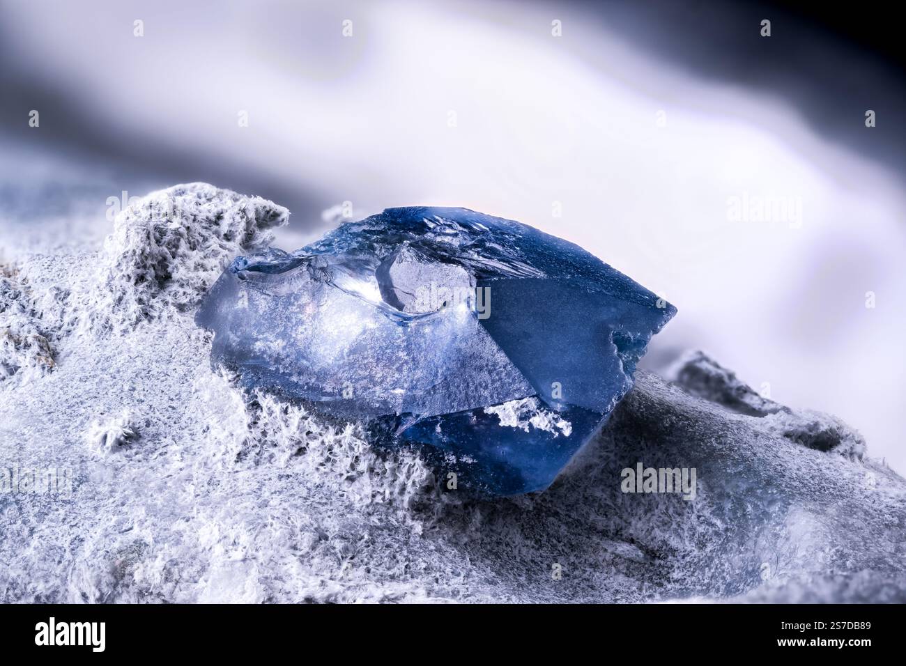 Benitoite blue crystal. Specimen from Gem mine, San Benito Co ...