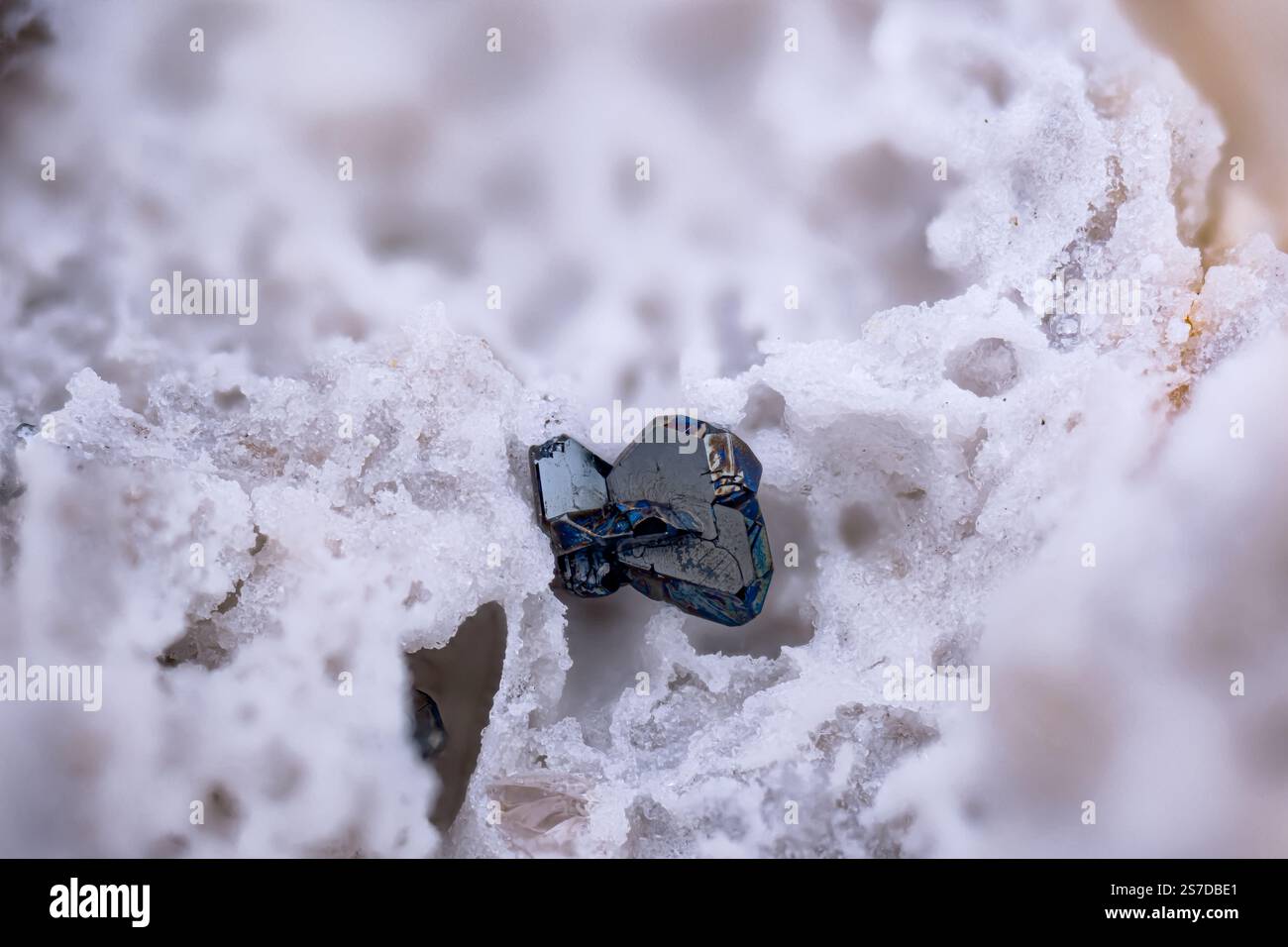 Hematite blades. Specimen from Cubic #2 claim, Thomas Range, USA. Micro ...