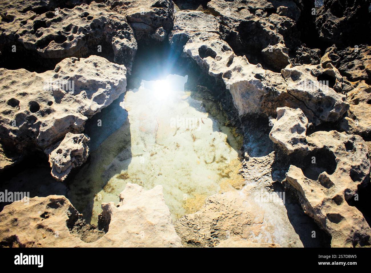 Geological formation with rain water Stock Photo - Alamy