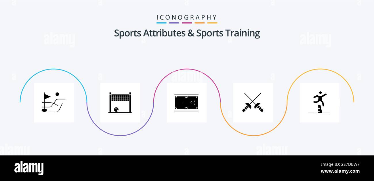 Sports Atributes And Sports Training Glyph 5 Icon Pack Including runner ...