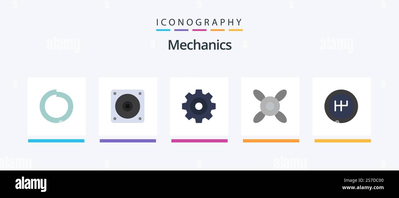 Mechanics Flat 5 Icon Pack Including . drawing. mechanics. Creative ...
