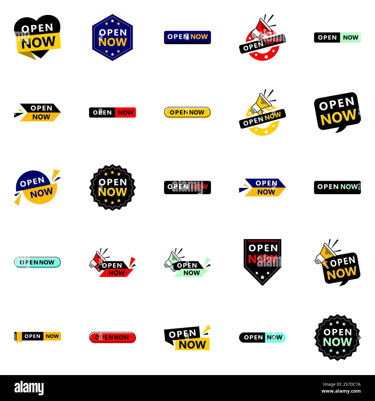 25 Eyecatching Open Now Sign Templates Stock Vector Image & Art - Alamy