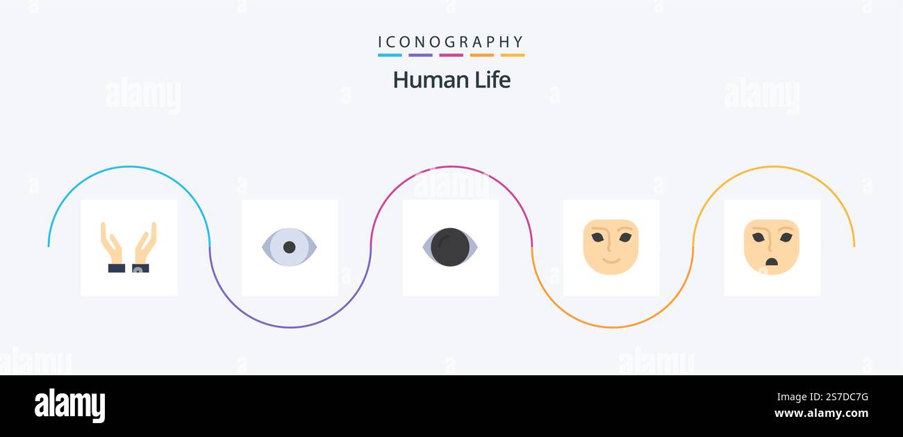 Human Flat 5 Icon Pack Including . face. emotion Stock Vector Image ...