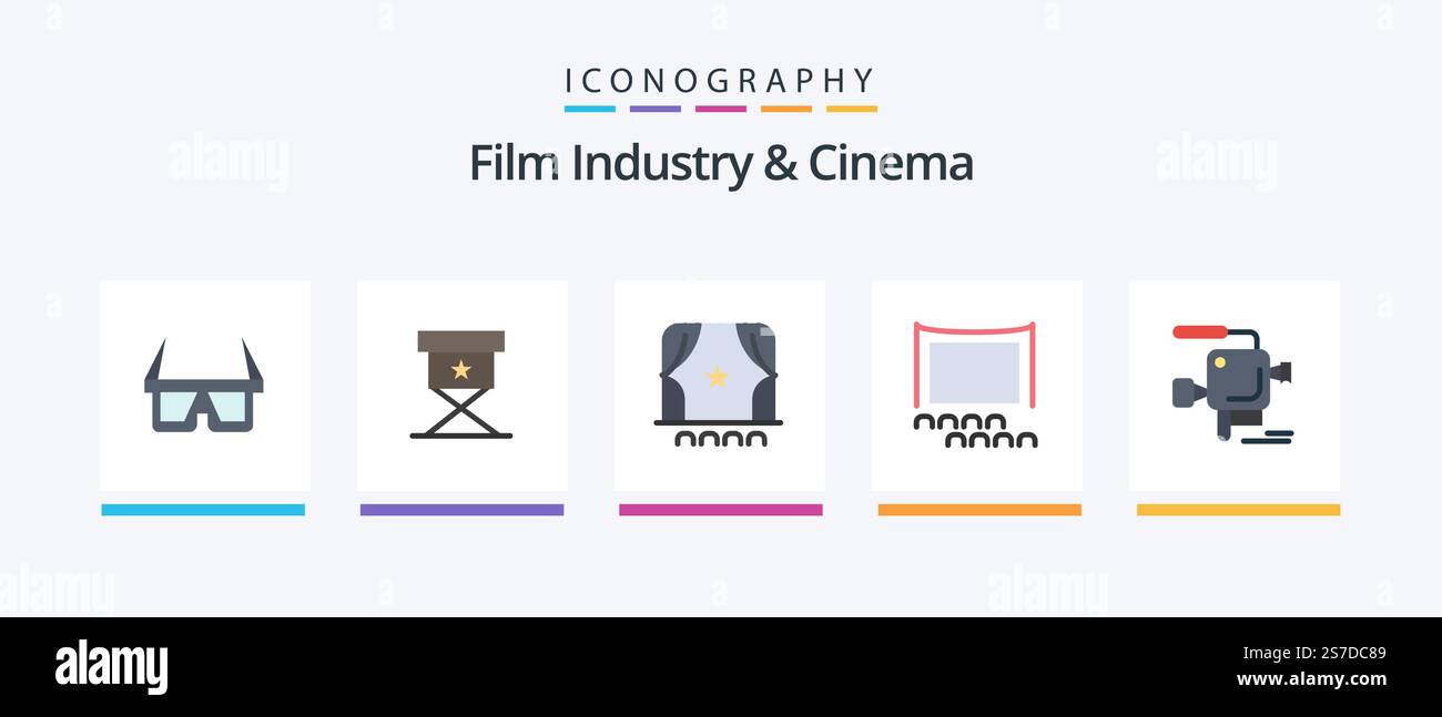 Cenima Flat 5 Icon Pack Including . cinema. film camera. cinema ...