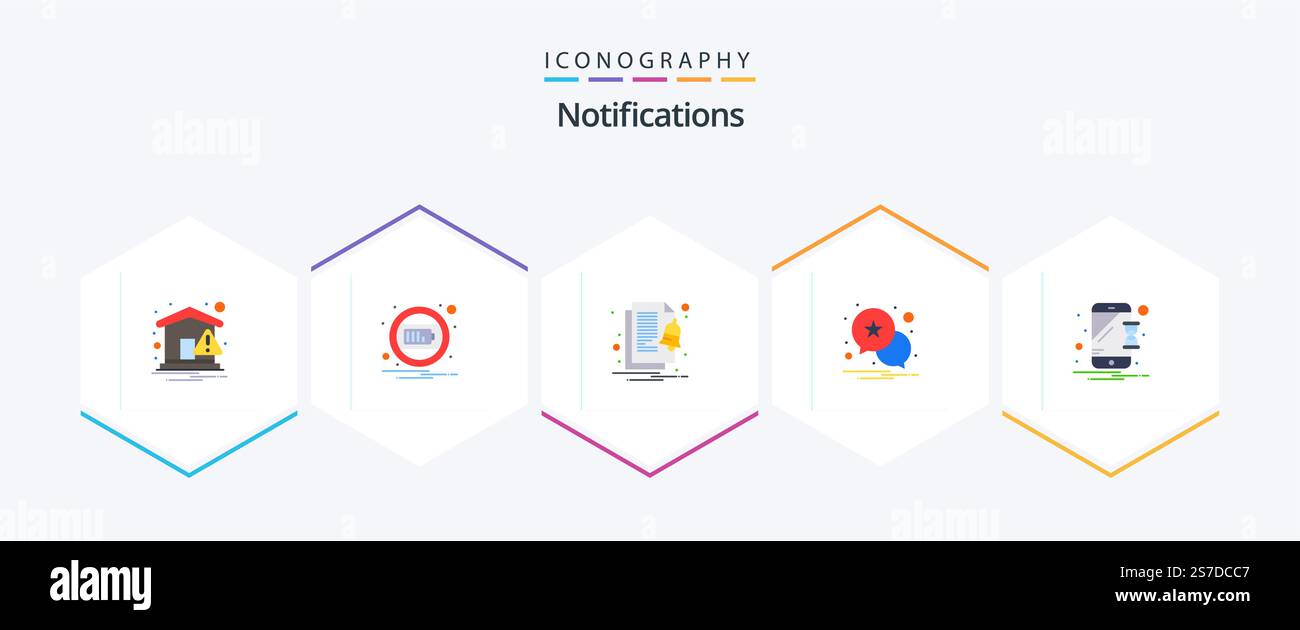 Notifications 25 Flat icon pack including mobile. device. alert. alert ...