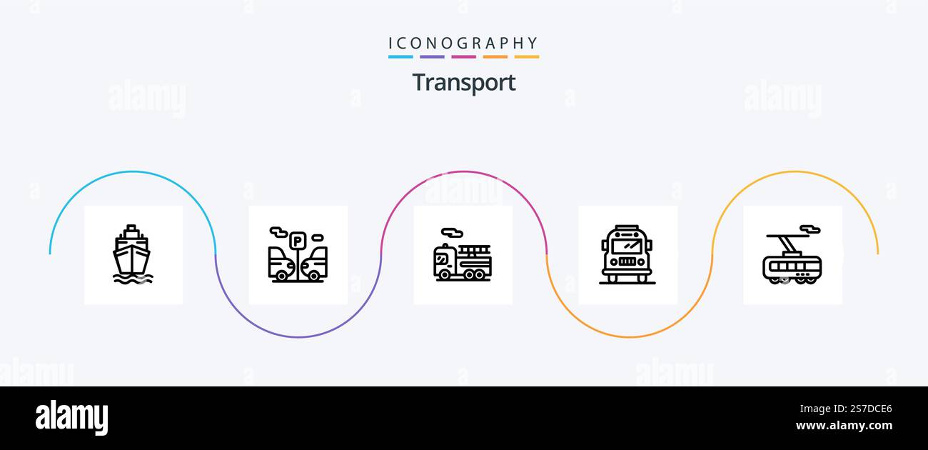 Transport Line 5 Icon Pack Including . transport. transport. train ...