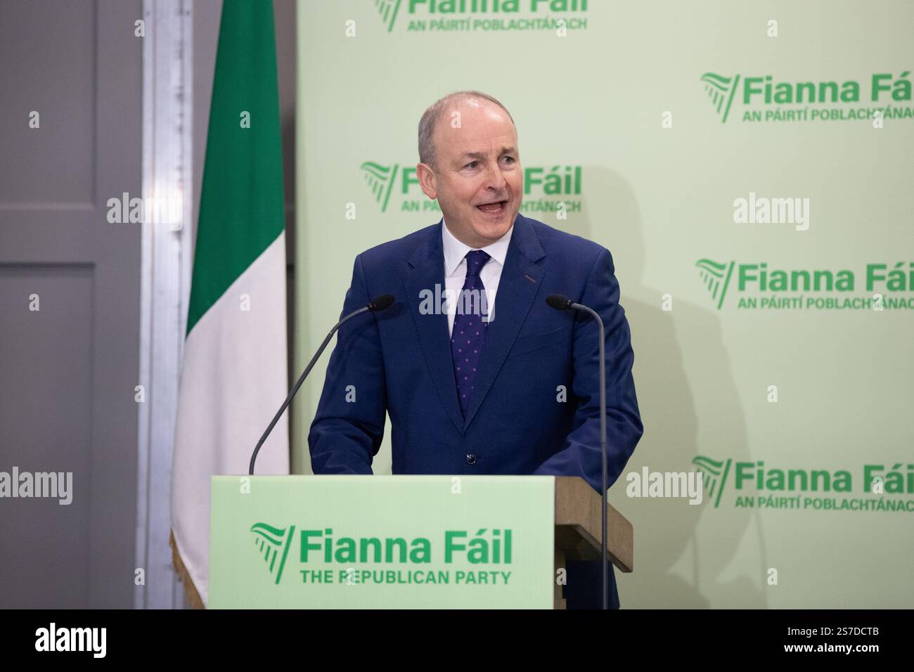 Tanaiste and Leader of Fianna Fail Micheal Martin presenting the draft programme for Government ...