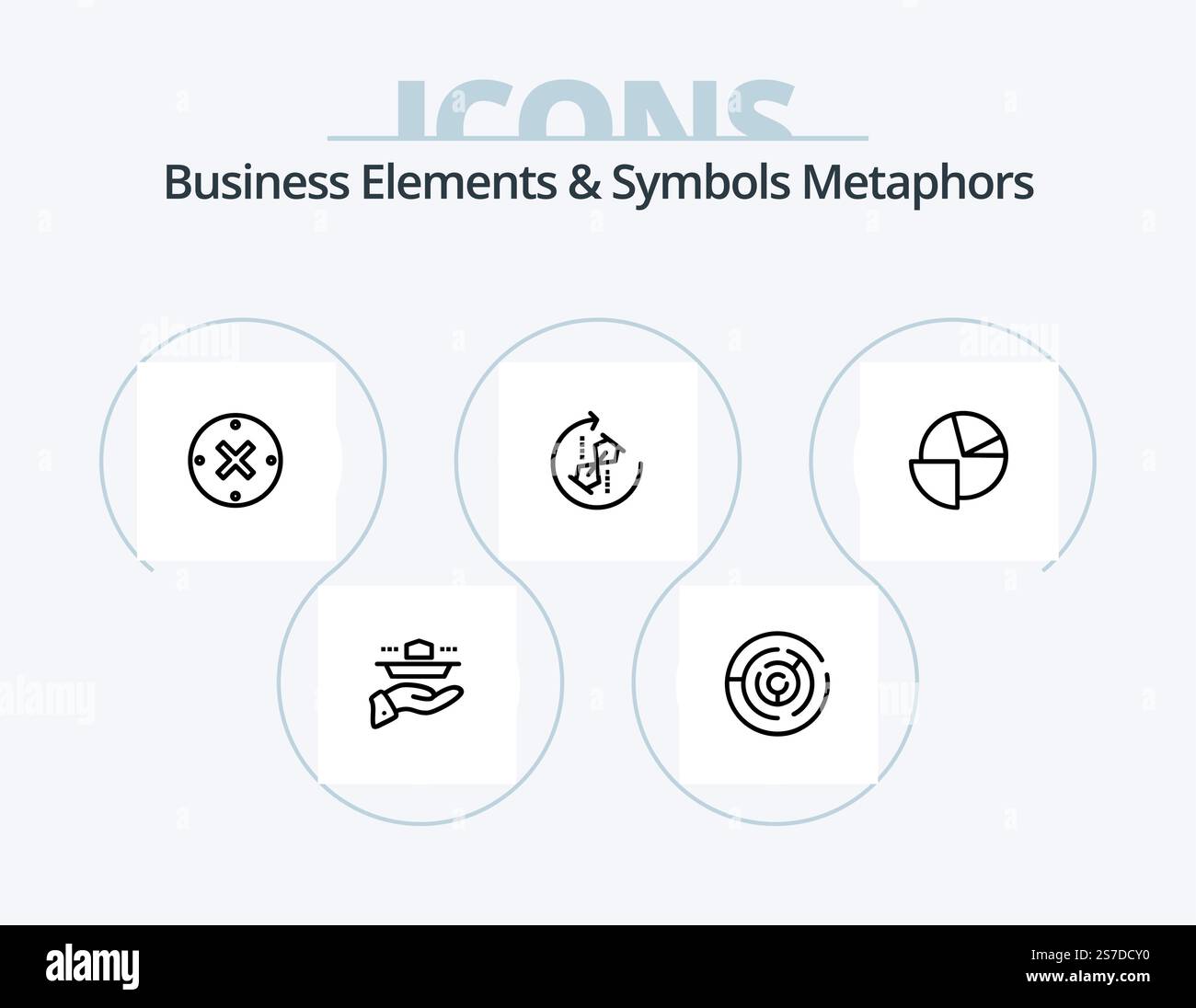 Business Elements And Symbols Metaphors Line Icon Pack 5 Icon Design ...
