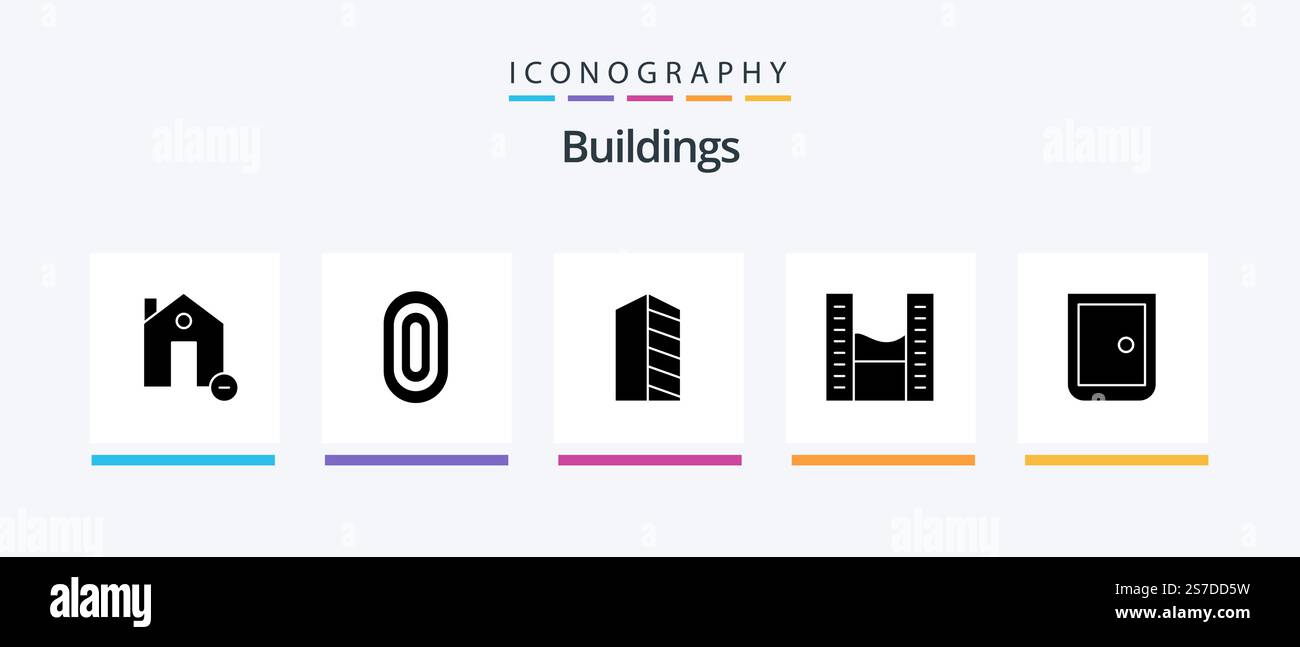 Buildings Glyph 5 Icon Pack Including office space. buildings ...