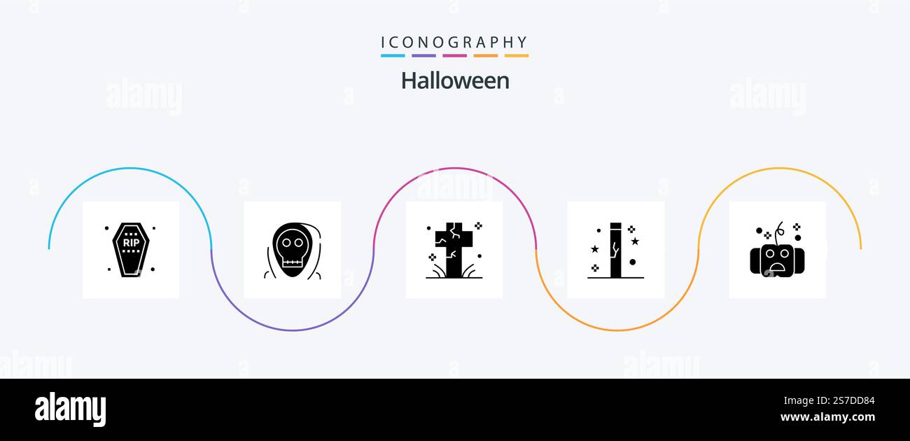 Halloween Glyph 5 Icon Pack Including halloween. celebration. halloween ...