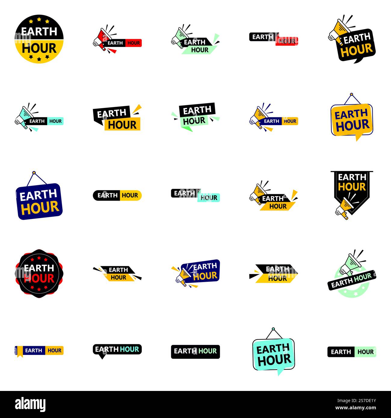 25 Stunning Vector Designs in the Earth Hour Bundle Perfect for Earth ...