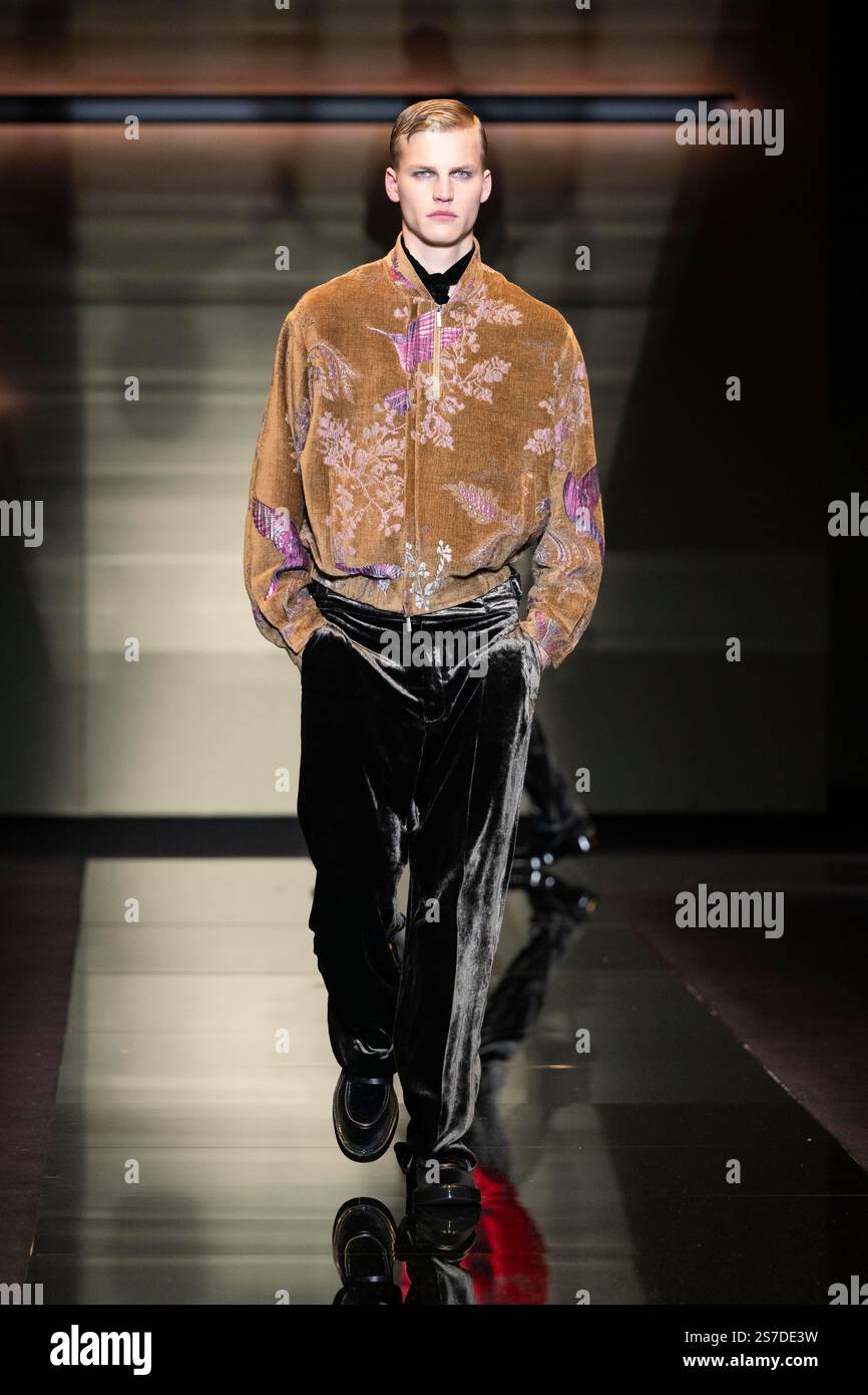 Timo Pan Milan Fashion Week - Men F/W 2025-26 Emporio Armani fashion ...