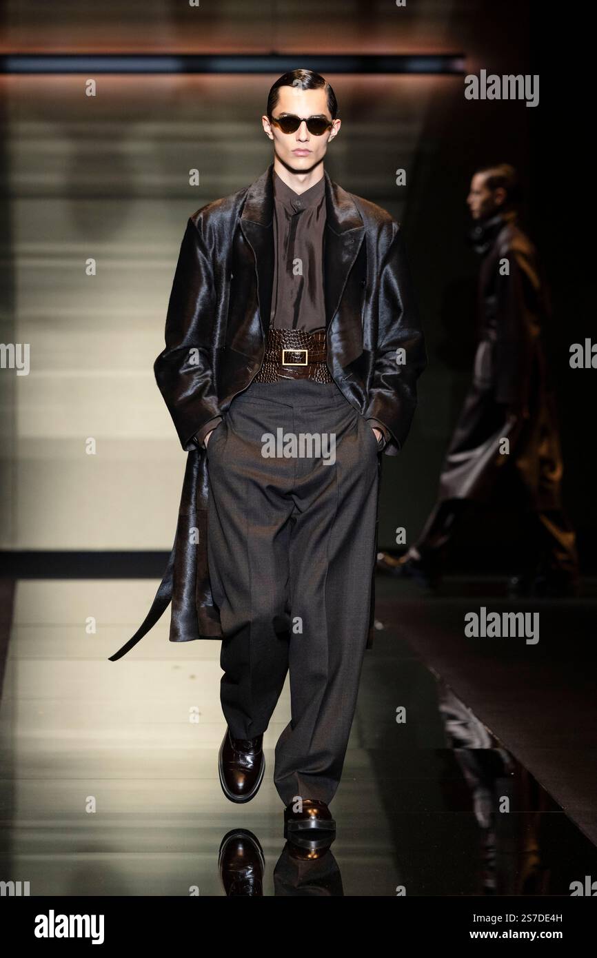 Adam Castellano Milan Fashion Week - Men F/W 2025-26 Emporio Armani ...