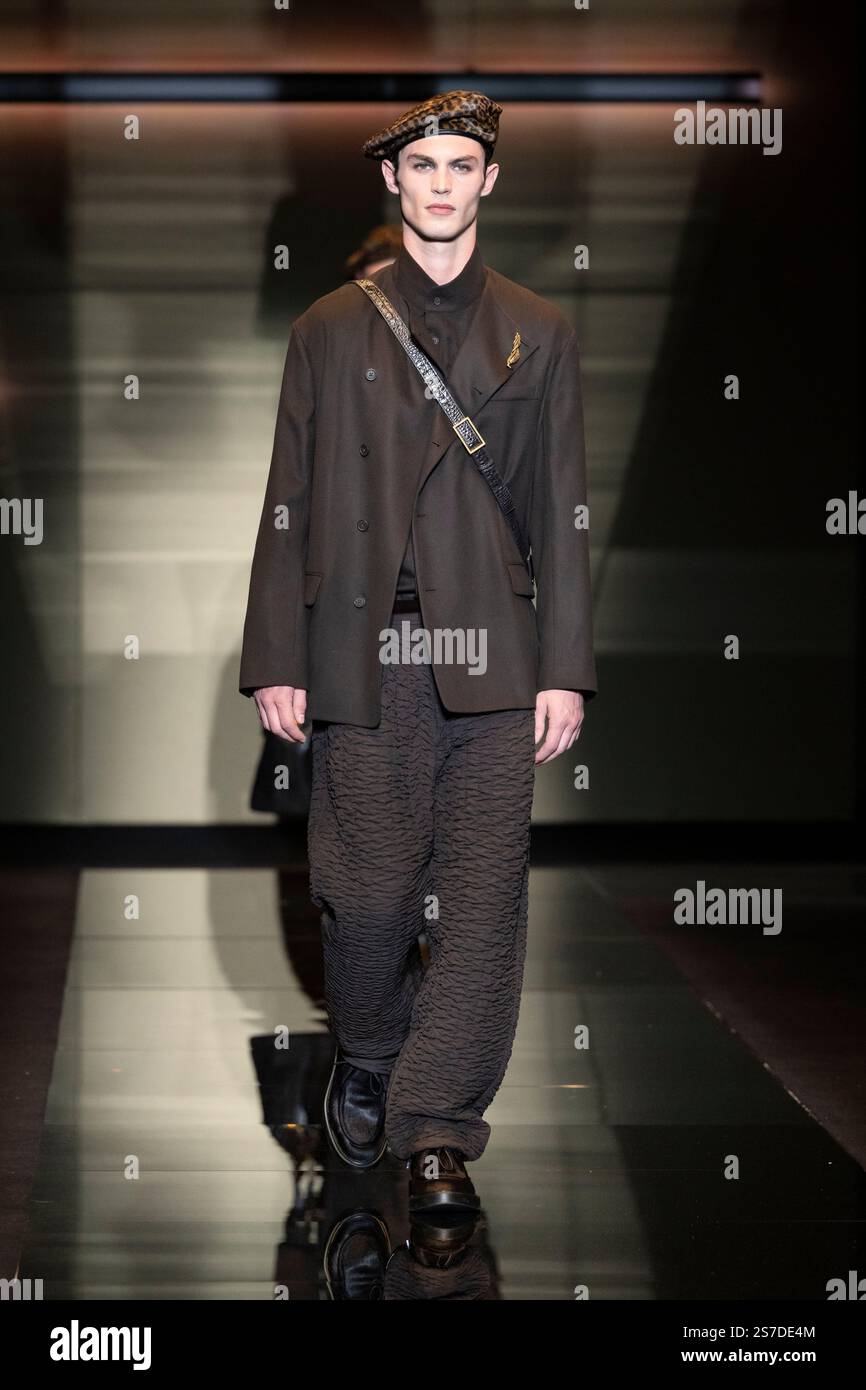 Kit Butler Milan Fashion Week - Men F/W 2025-26 Emporio Armani fashion ...