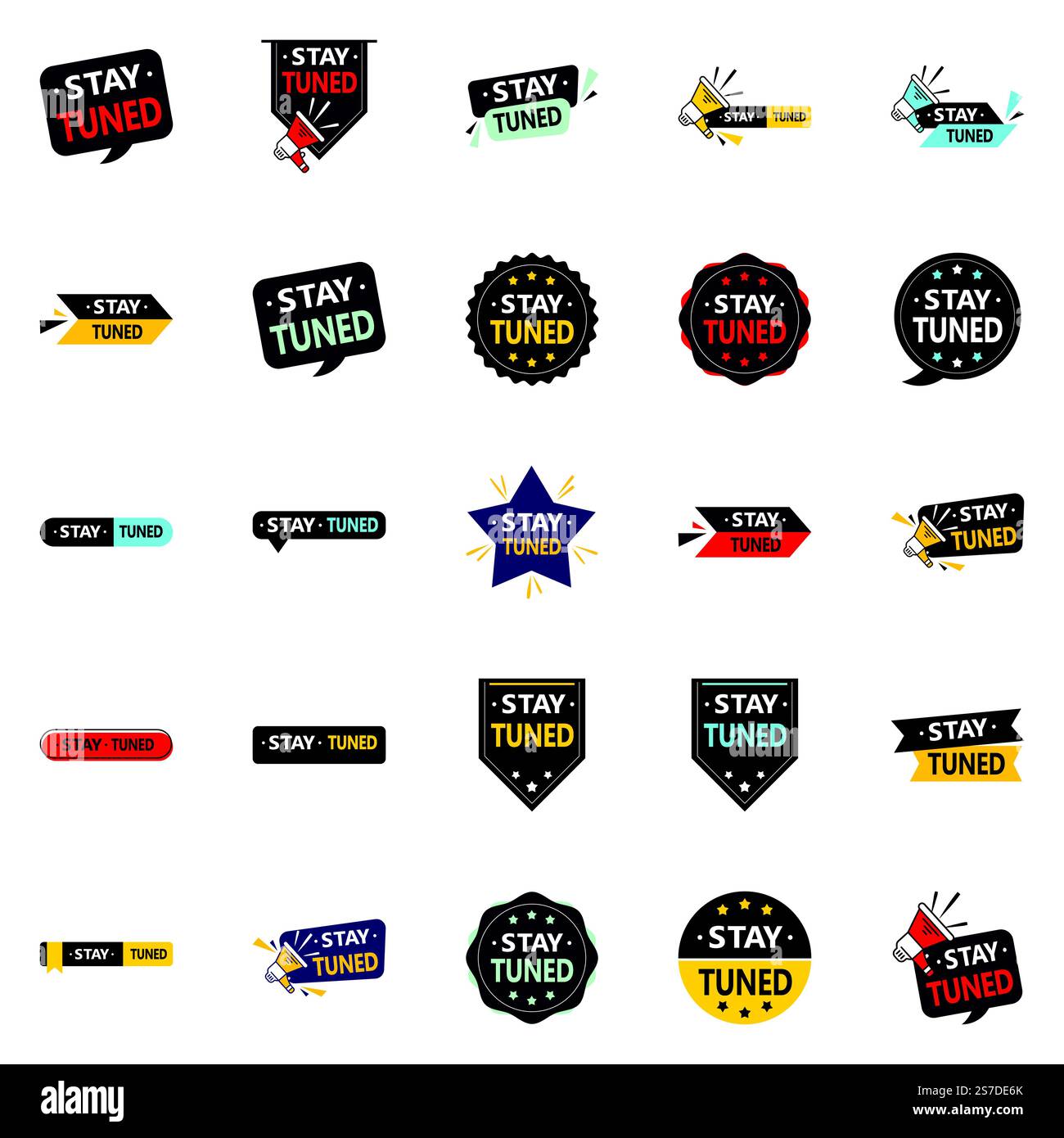Stay Tuned 25 Unique Vector Elements for a fresh and one of a kind ...