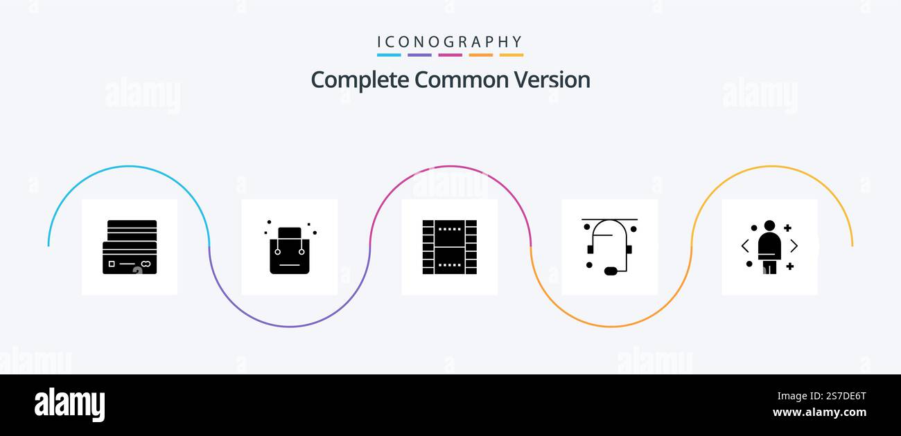 Complete Common Version Glyph 5 Icon Pack Including help. communication ...