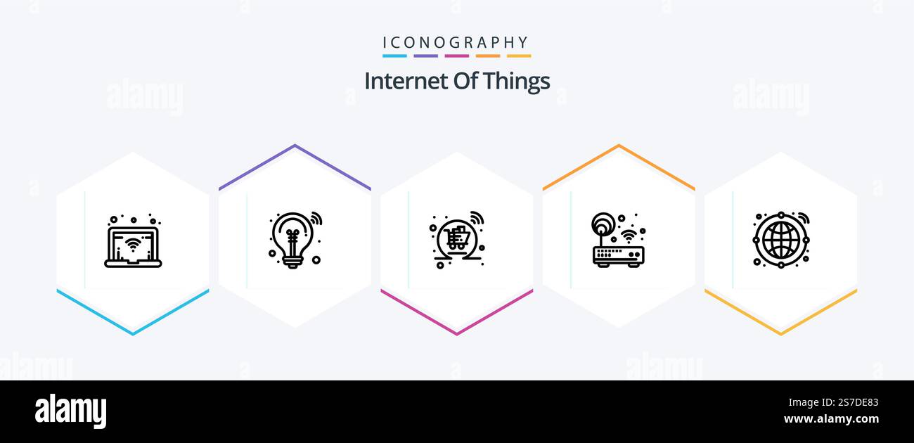 Internet Of Things 25 Line icon pack including transfer. globe. online ...