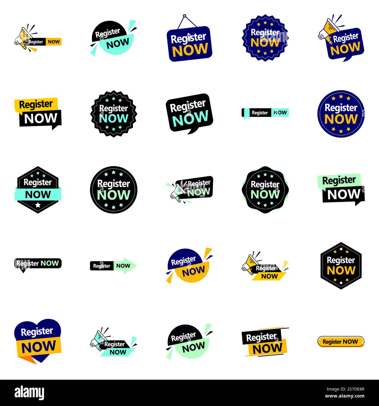 25 Professional typographic banners to drive registration Stock Vector ...