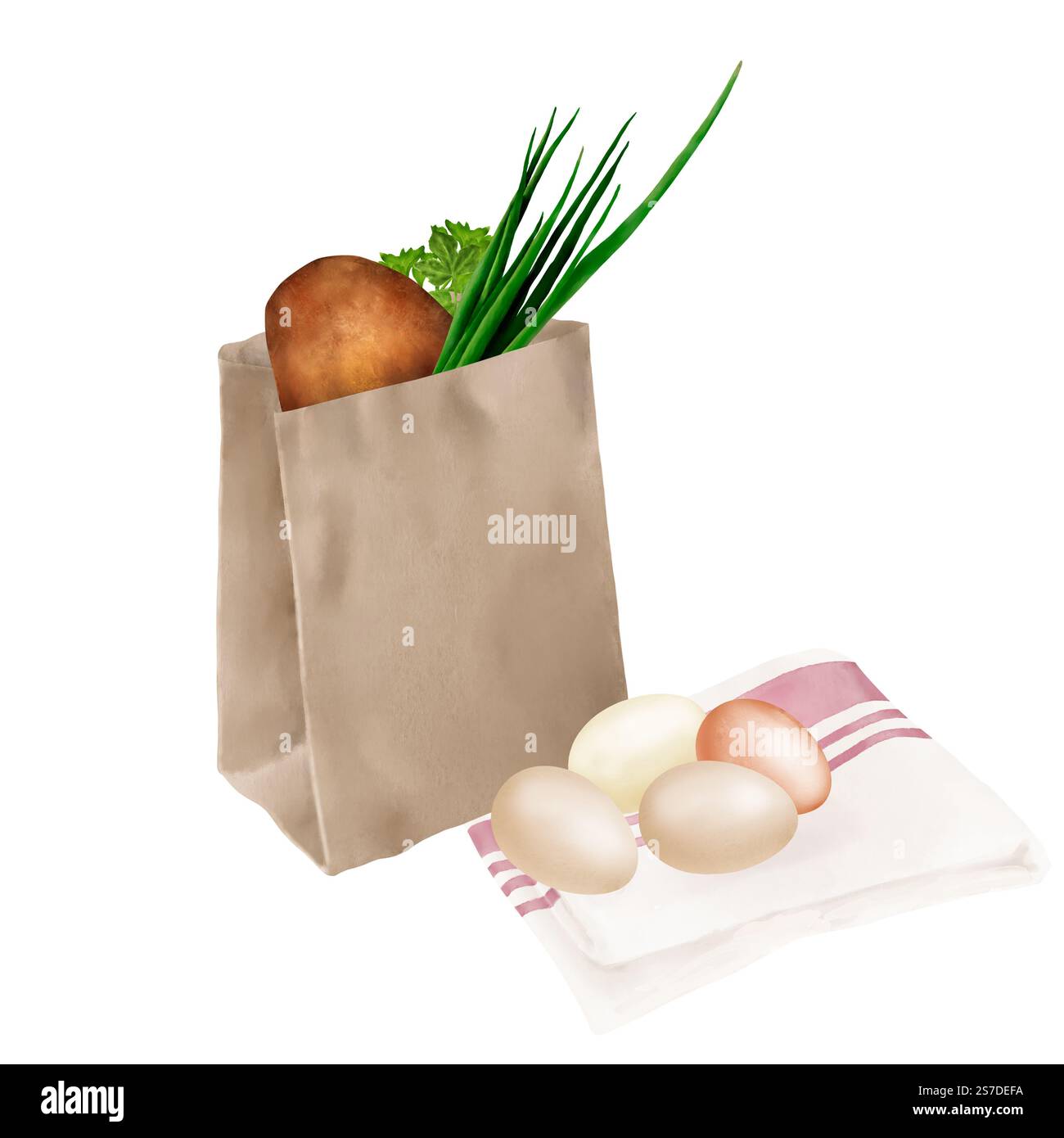 Art background bag bread Cut Out Stock Images & Pictures - Alamy