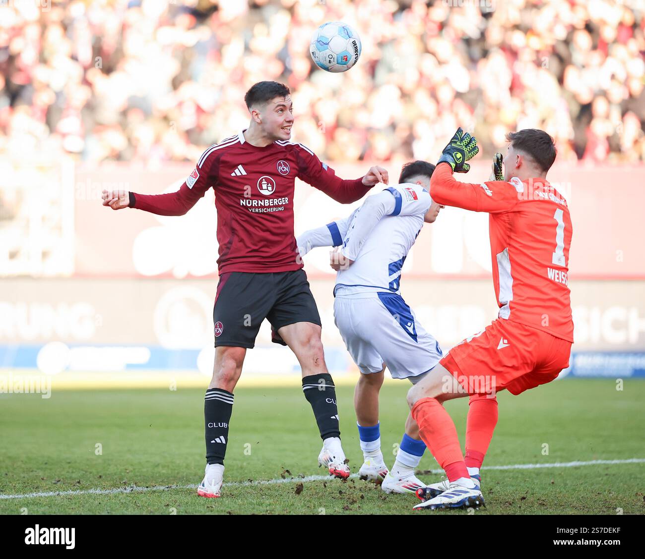 Nuremberg, Germany. 19th Jan, 2025. Soccer: Bundesliga 2, 1. FC Nürnberg - Karlsruher SC ...