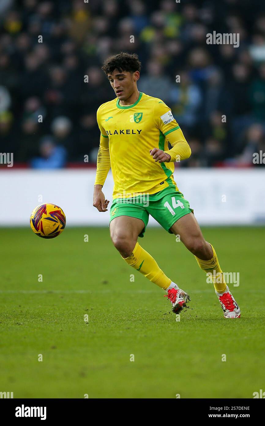 Bramall Lane, Sheffield, England - 18th January 2025 Ben Chrisene (14 ...