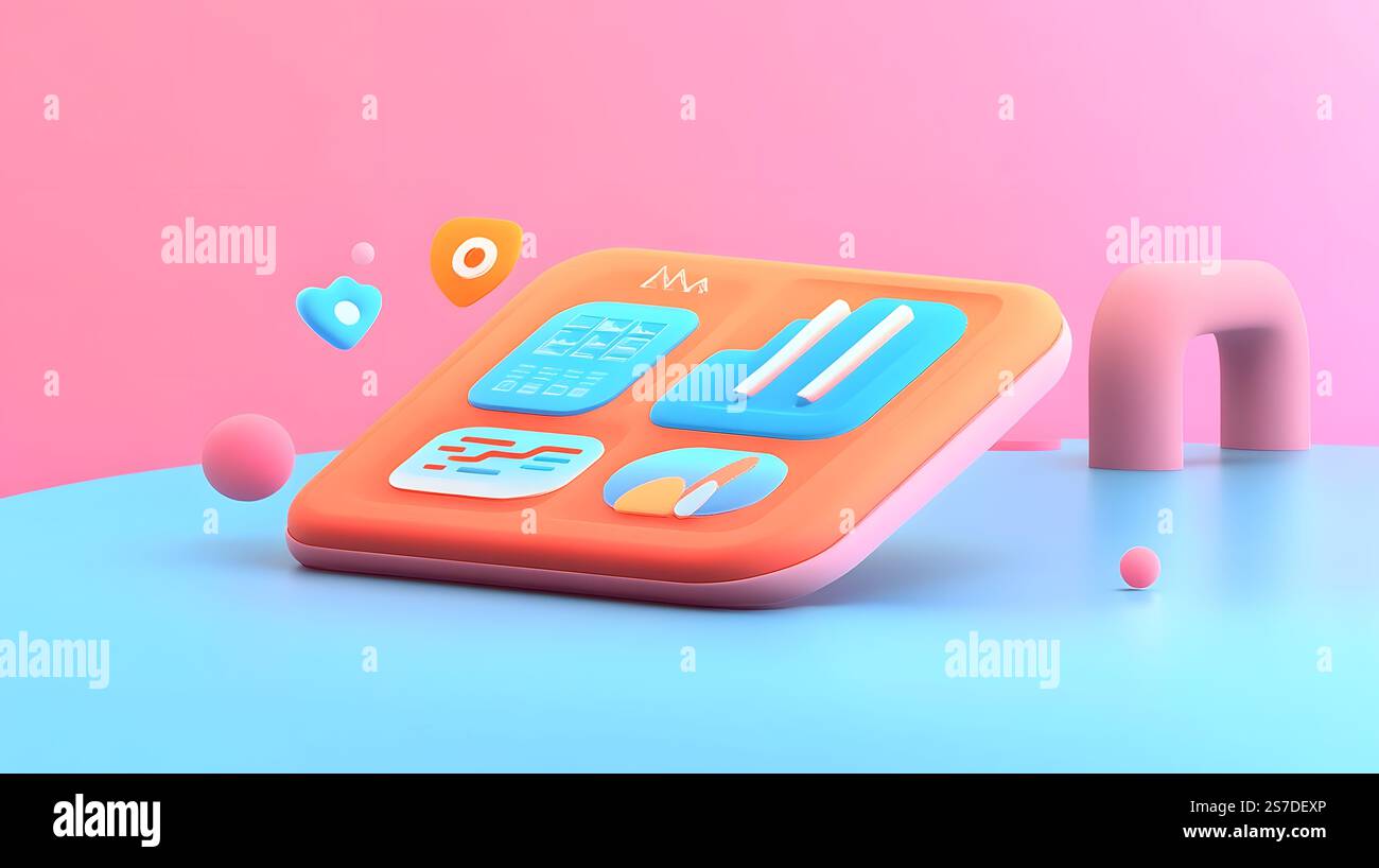 Minimalist and modern digital dashboard with graphs, charts and ...