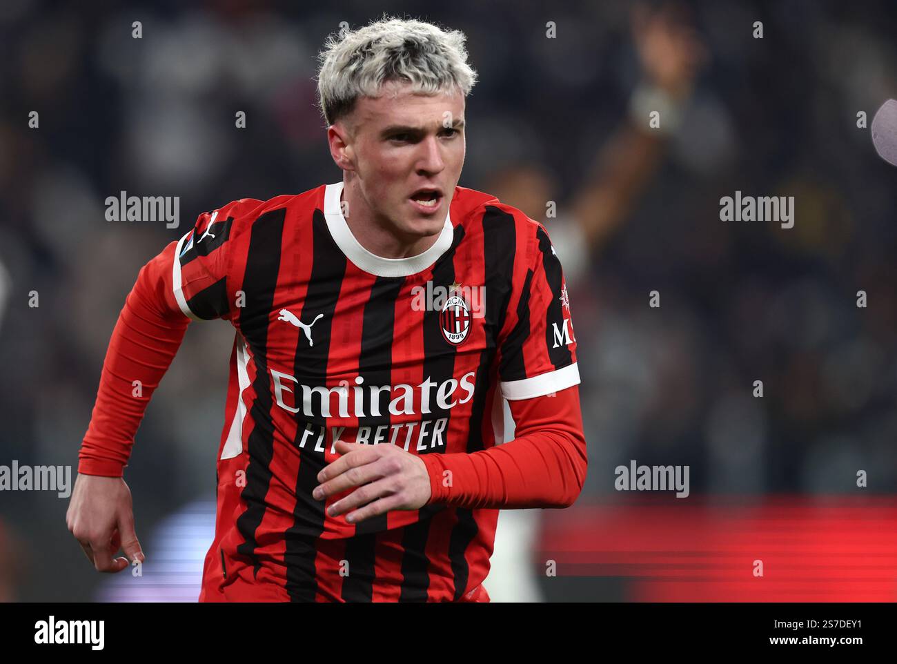 Torino, Italy. 18th Jan, 2025. Alejandro Jimenez of Ac Milan looks on ...