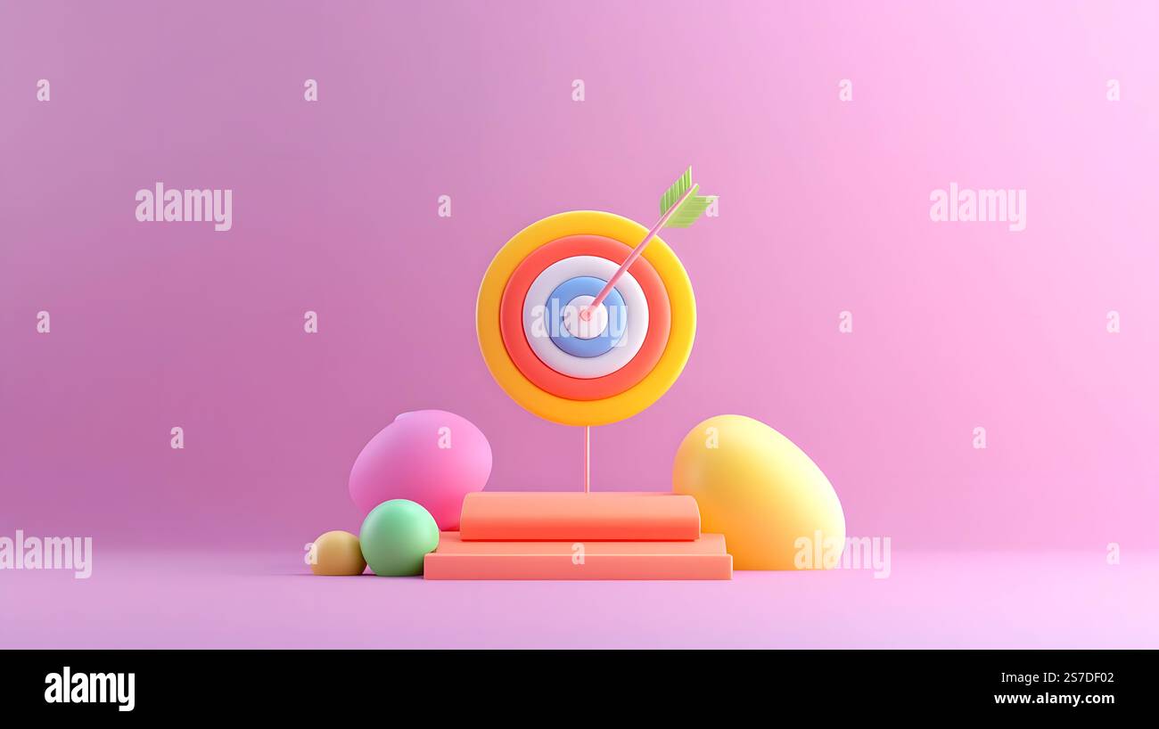 Minimalist and simple visual representation of a target icon with an ...
