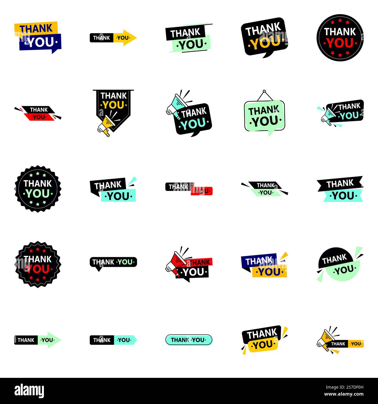 Thank You 25 Unique Vector Designs to Convey Your Appreciation Stock Vector Image & Art - Alamy
