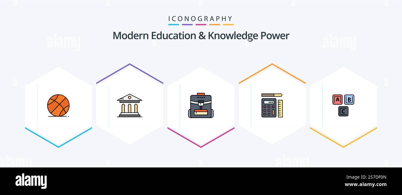 Modern Education And Knowledge Power 25 FilledLine icon pack including ...