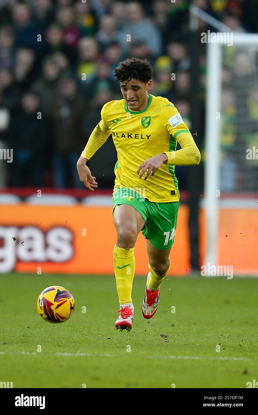 Bramall Lane, Sheffield, England - 18th January 2025 Ben Chrisene (14 ...