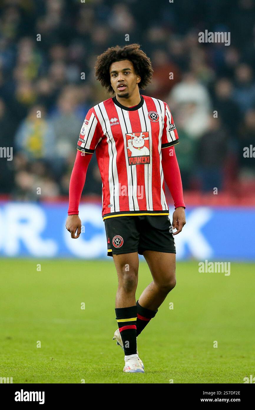 Bramall Lane, Sheffield, England - 18th January 2025 Sam McCallum (3 ...