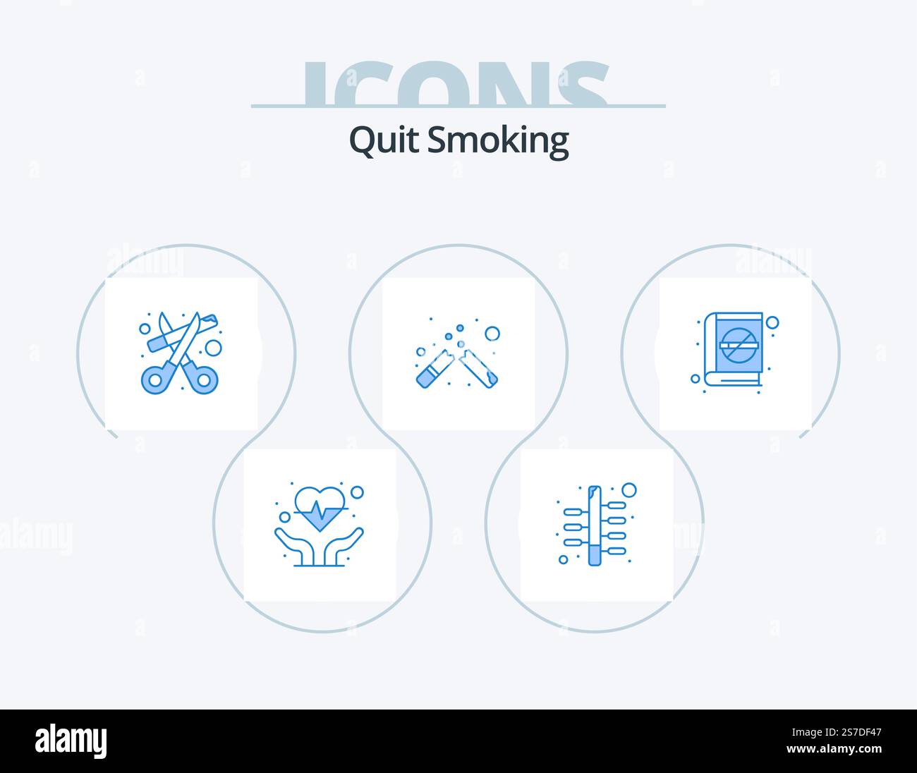 Quit Smoking Blue Icon Pack 5 Icon Design. cigarette. smoking. smoking ...