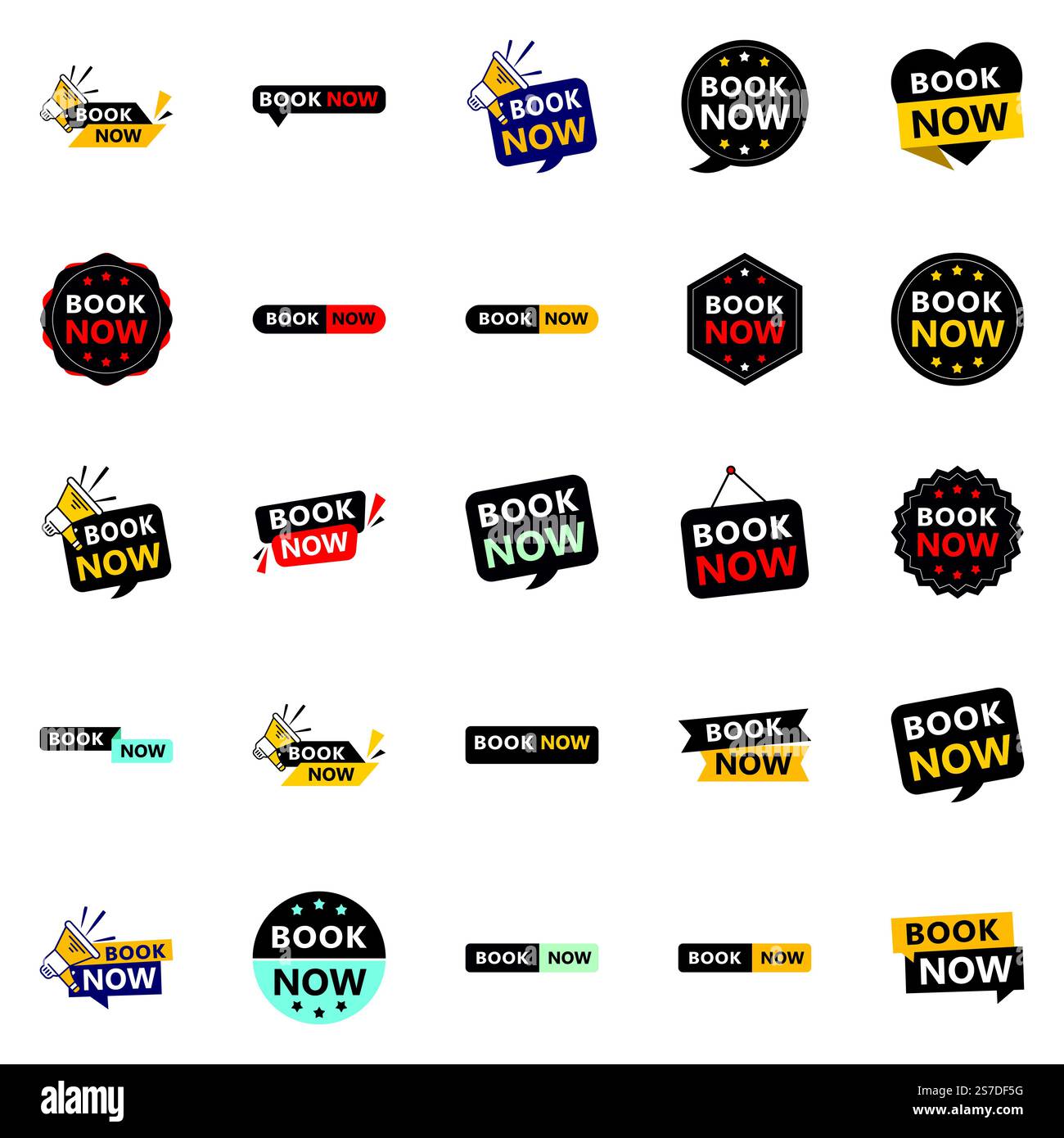 25 Eye-catching Book Now Banners to Help You Stand Out Stock Vector ...