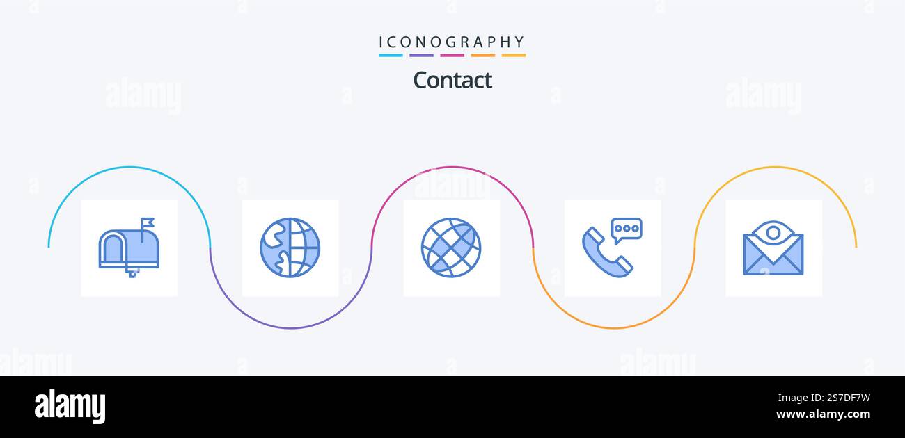 Contact Blue 5 Icon Pack Including contact us. communication. earth ...