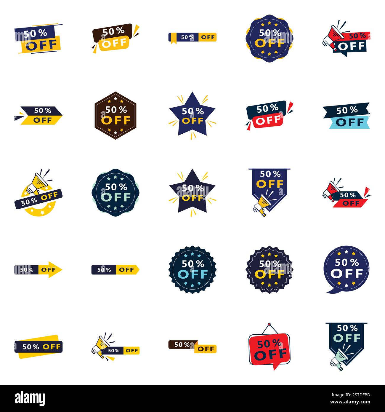 50% off A Pack of 25 Attractive Vector Designs Stock Vector Image & Art ...