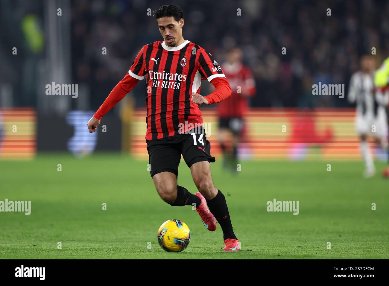 Torino, Italy. 18th Jan, 2025. Tijjani Reijnders of Ac Milan in action ...