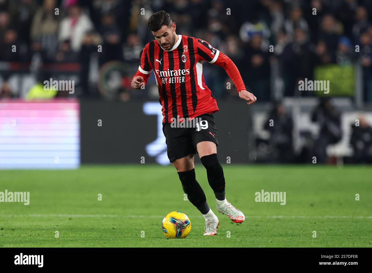 Torino, Italy. 18th Jan, 2025. Theo Hernandez of Ac Milan in action ...