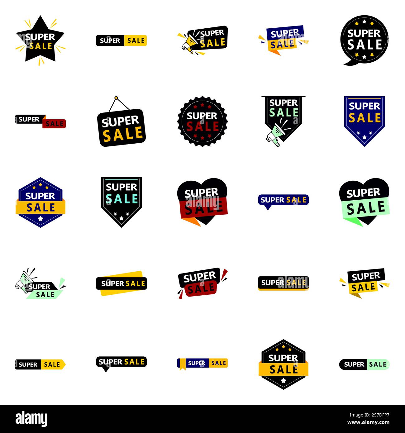 25 Eye-catching Super Sale Graphic Elements for Online Stores Stock ...