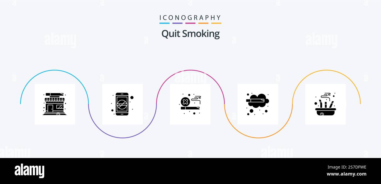 Quit Smoking Glyph 5 Icon Pack Including ashtray. smoke. block. quit ... Quit Smoking Glyph 5 Icon Pack Including ashtray. smoke. block. quit ...