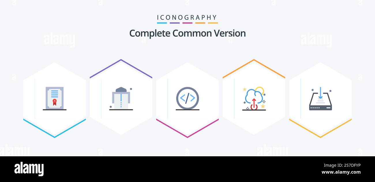 Complete Common Version 25 Flat icon pack including . download ...