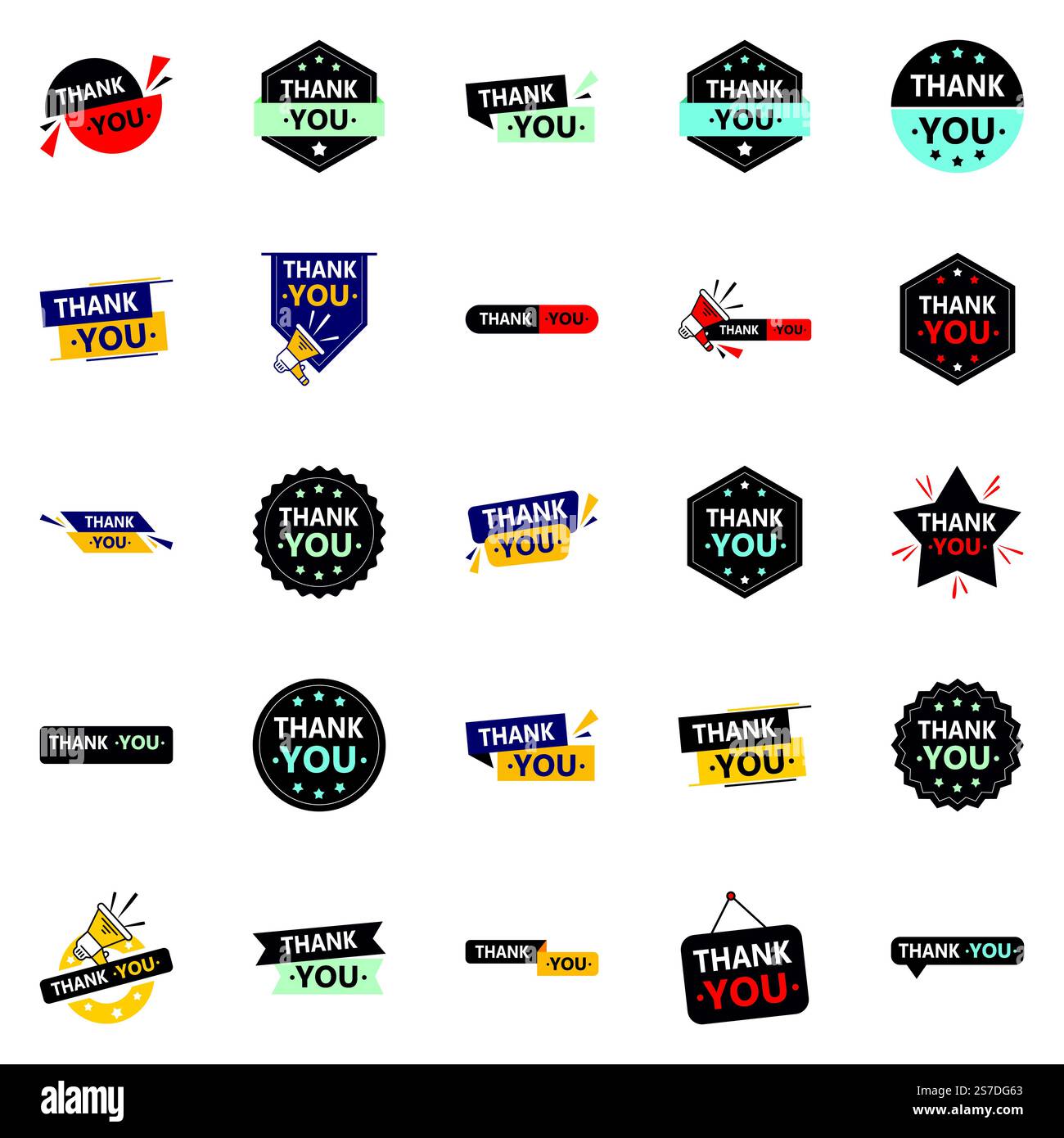 25 Eye catching Vector Icons to express your thanks Stock Vector Image ...